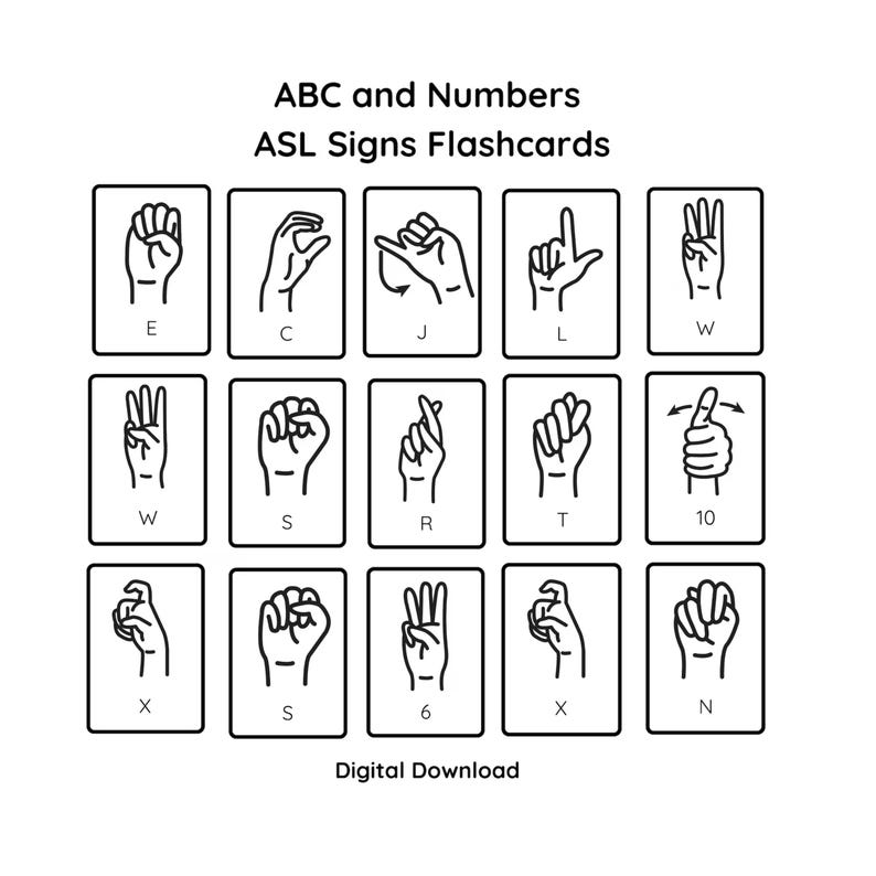 ASL Flashcards MEGA Bundle | 160 Cards | American Sign Language | Core ...