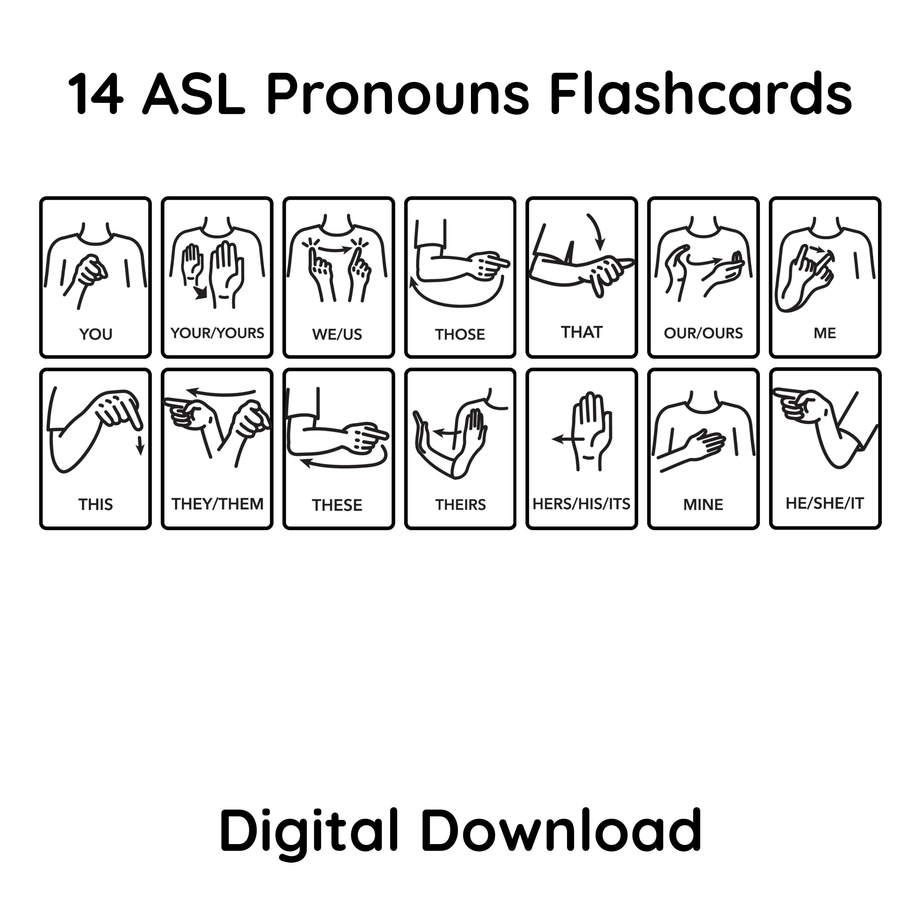 ASL Flashcards MEGA Bundle | 160 Cards | American Sign Language | Core ...