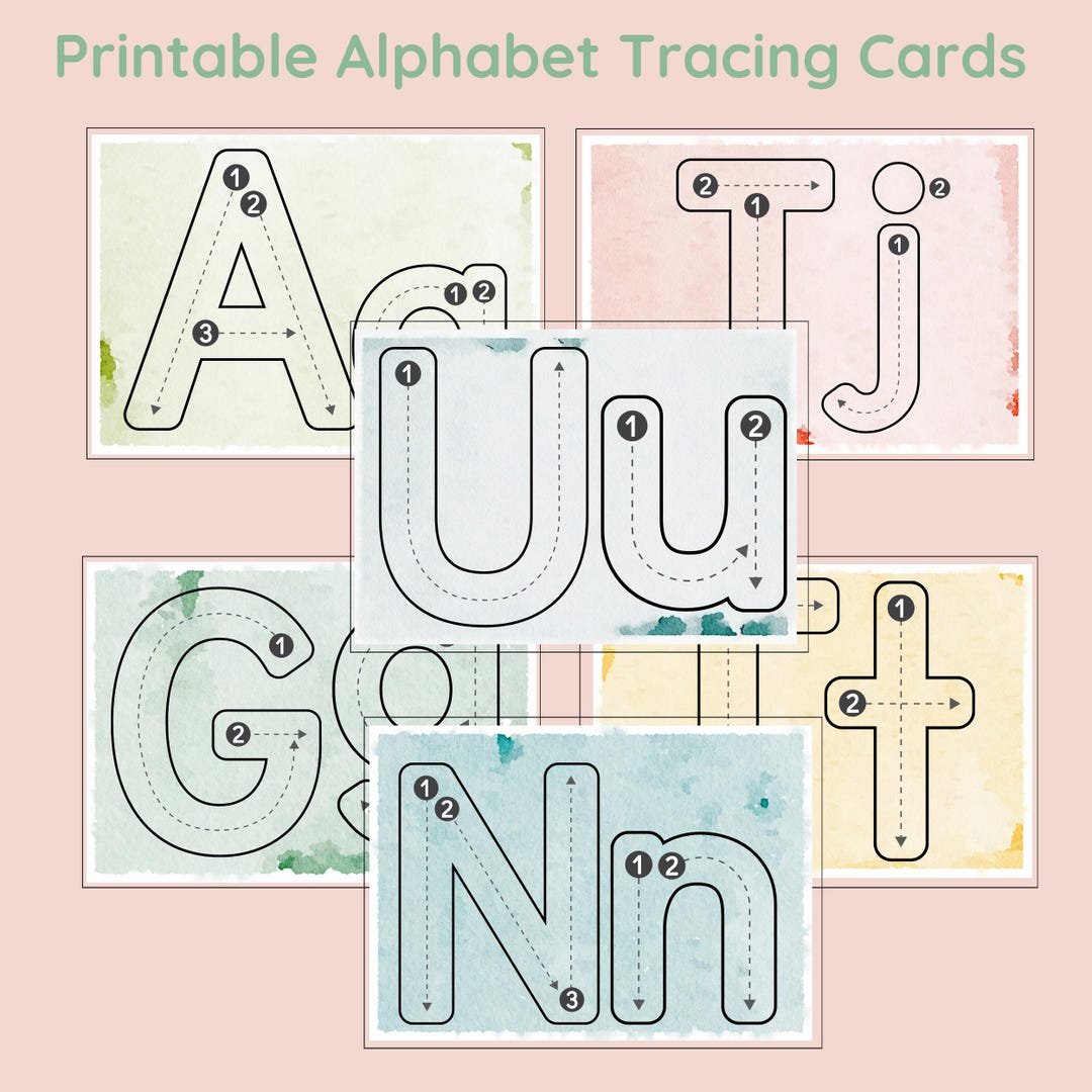 Alphabet Finger Tracing Cards - Printable Sensory Learning Tool for ...