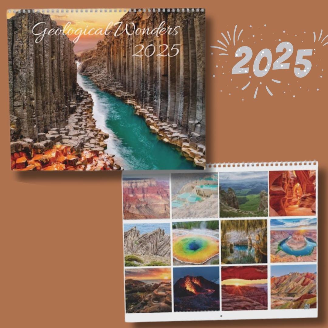2025 Geological Wonders Wall Calendar Inspirational Landscape Art ...