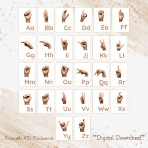 ASL Flashcards | Printable American Sign Language Alphabet for Kids ...