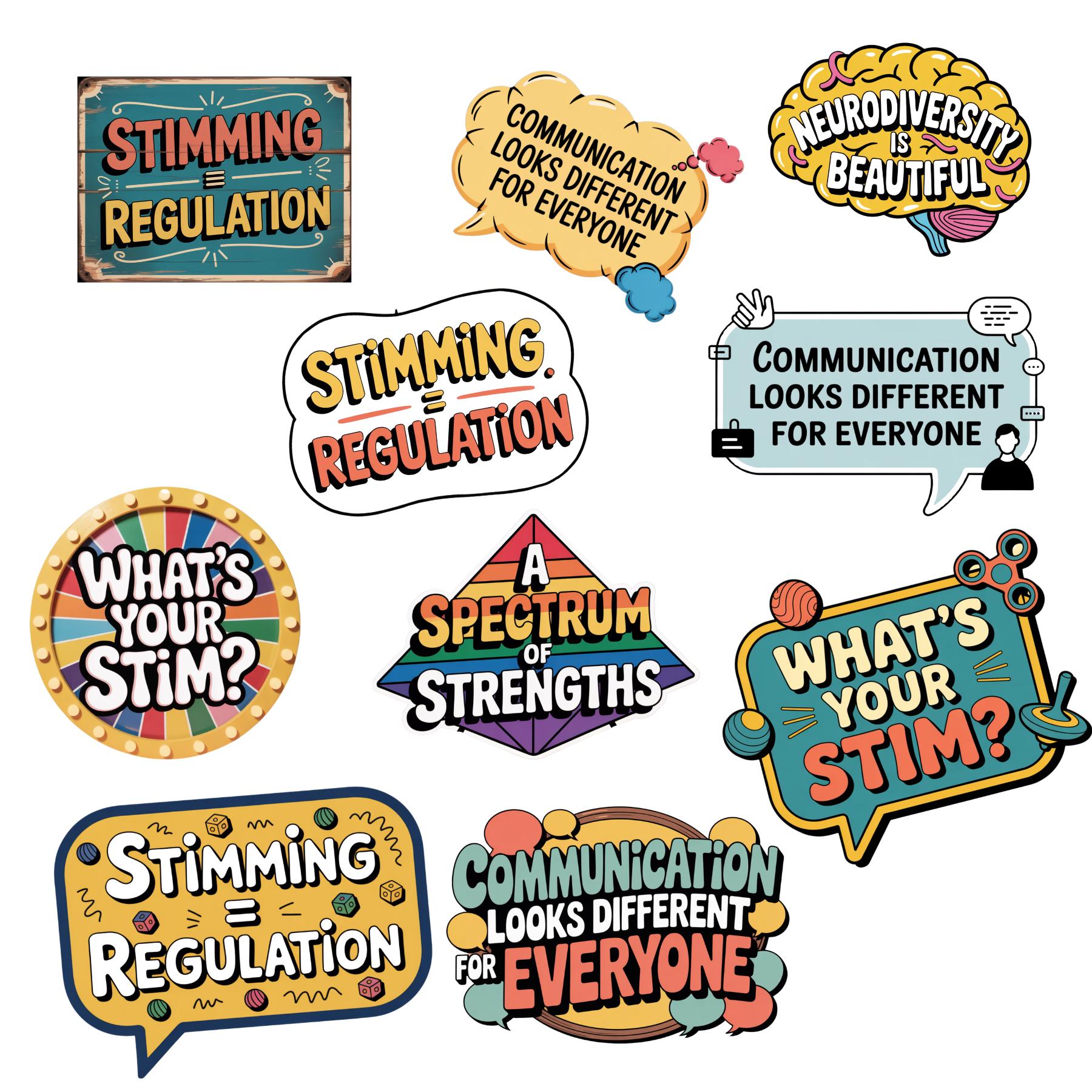 Autism Acceptance Photo Booth Props | Neurodiversity Celebration ...