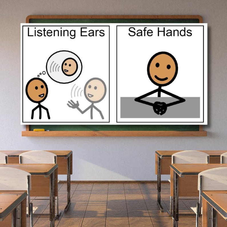 Autism Classroom Expectations Visuals | Neurodiverse Learning Support ...