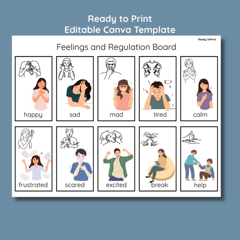 ASL AAC Communication Board Editable | Core Words & Feelings ...