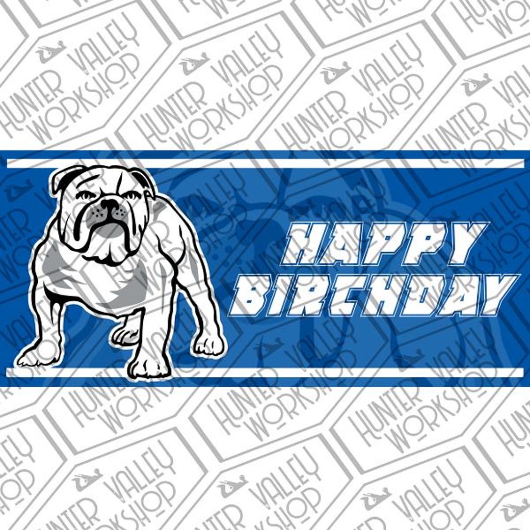 Canterbury Bulldogs Birthday Cake Topper (digital Download) - Etsy