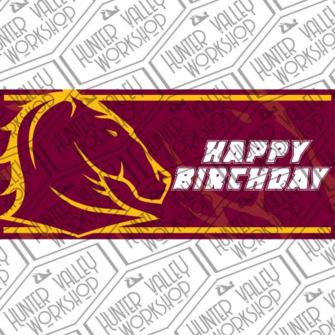 Brisbane Broncos Birthday Cake Topper (digital Download) - Etsy