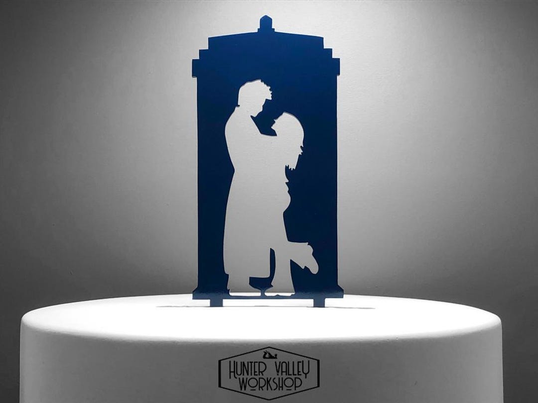 Dr Who Themed Wedding Cake Topper - 10th Doctor & Rose - Etsy