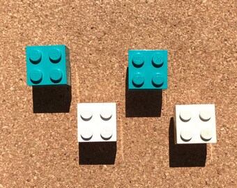 Repurposed Lego Push Pins Thumb Tacks Lime Green Gray Combo | Etsy