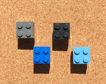 Repurposed Lego Push Pins Thumb Tacks Lime Green Gray Combo | Etsy