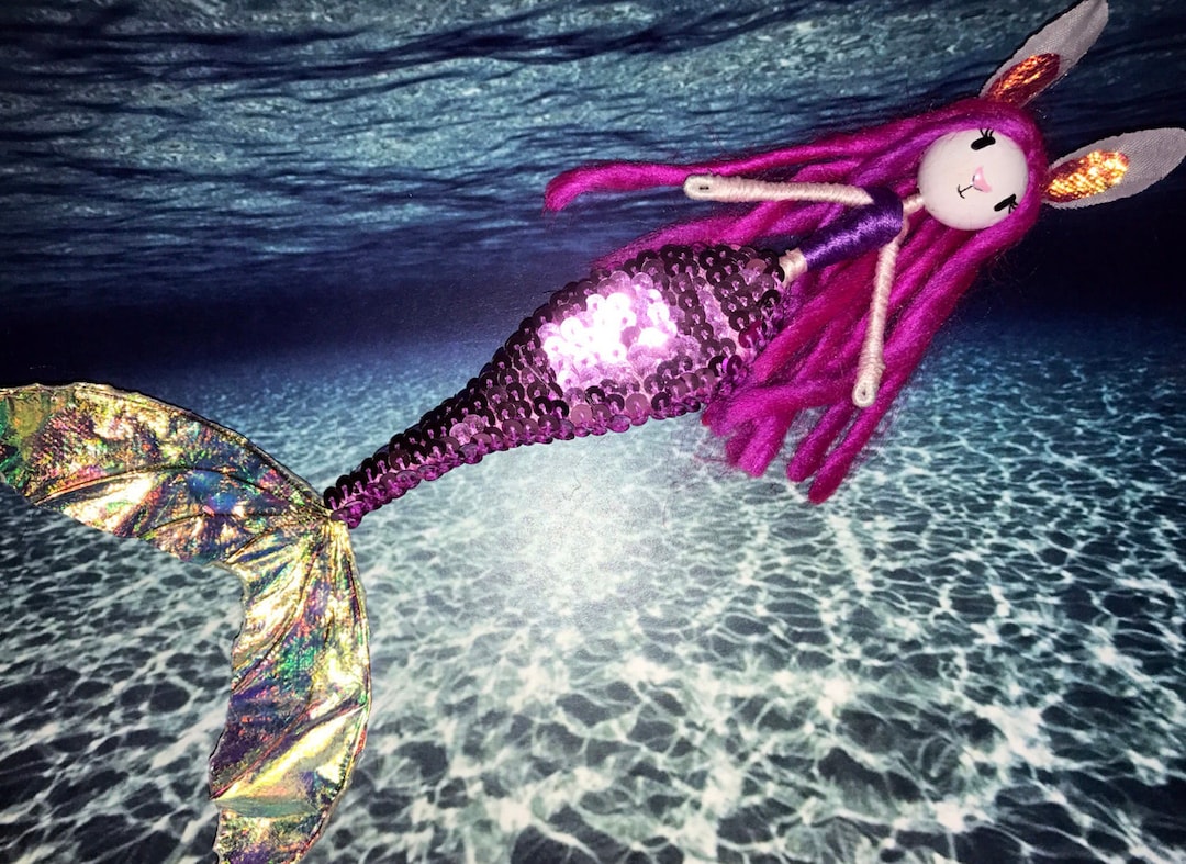 Bunny Mermaid Doll Mythical Bendy Doll - Etsy Canada