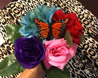Meadow Medley Flower & Butterfly Pen Bouquet / Pretty Pack of 5 Pens ...