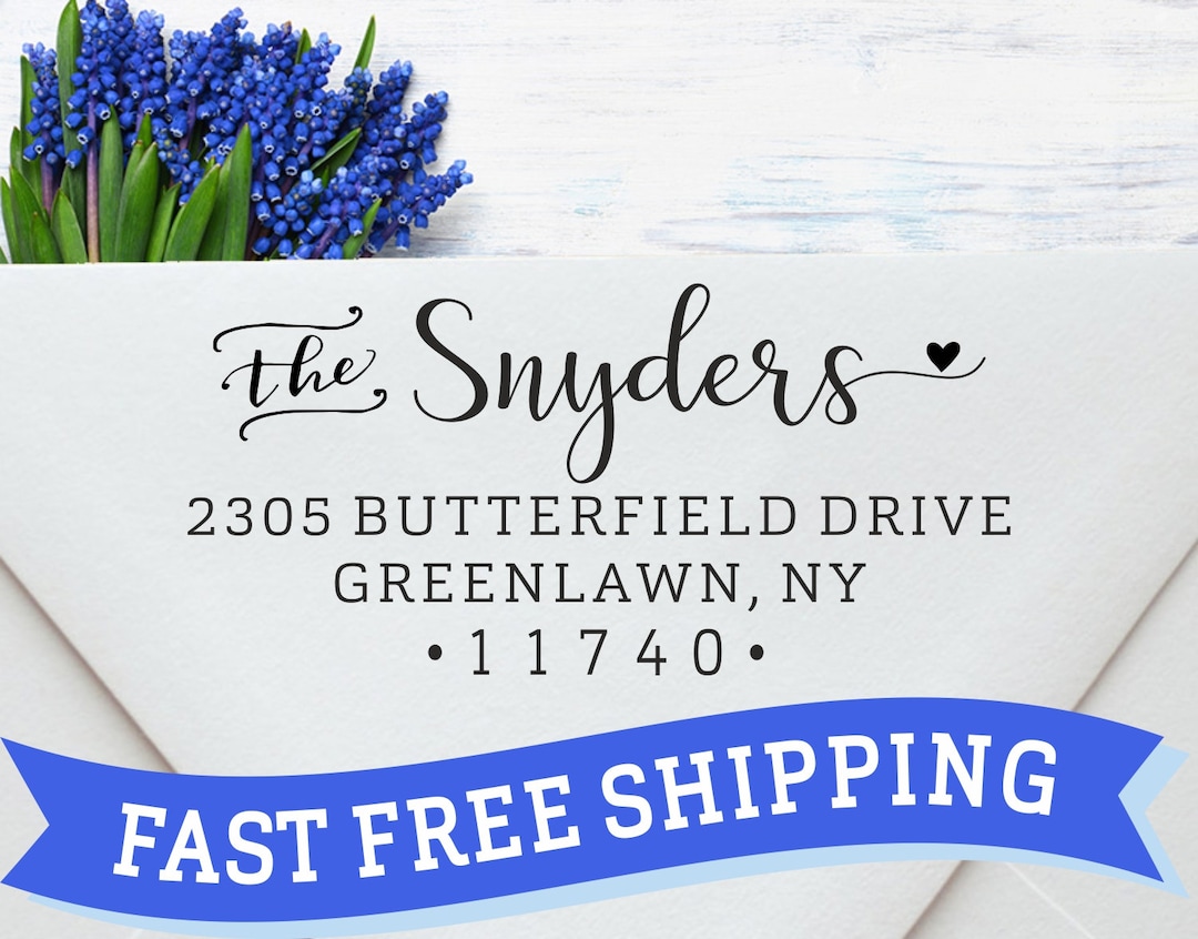 Return Address Stamp, Custom Address Stamp Self Inking, Family Return ...