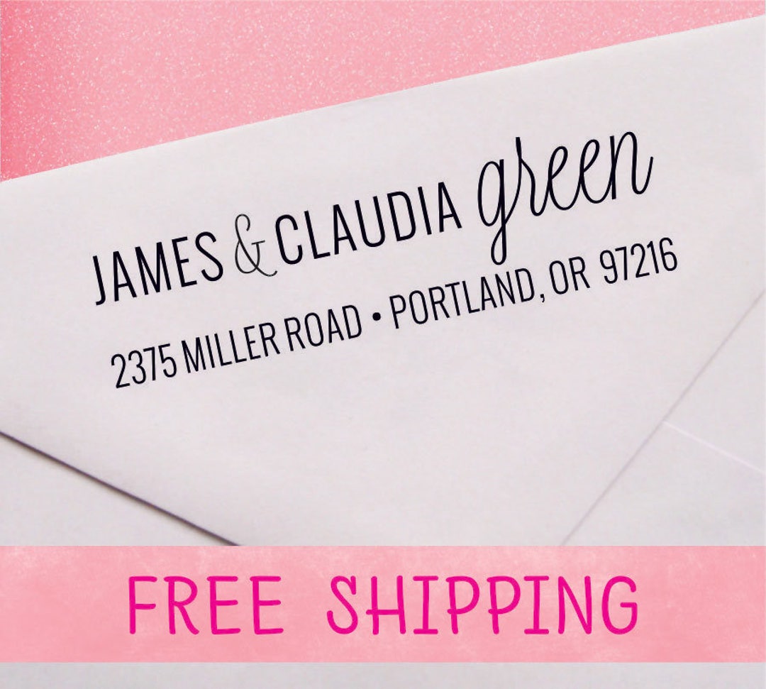 Return Address Stamp, Self Inking Address Stamp, Modern Personalized ...