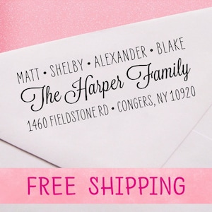 Personalized Stamp Self Inking Stamp Family Address Stamp Modern ...