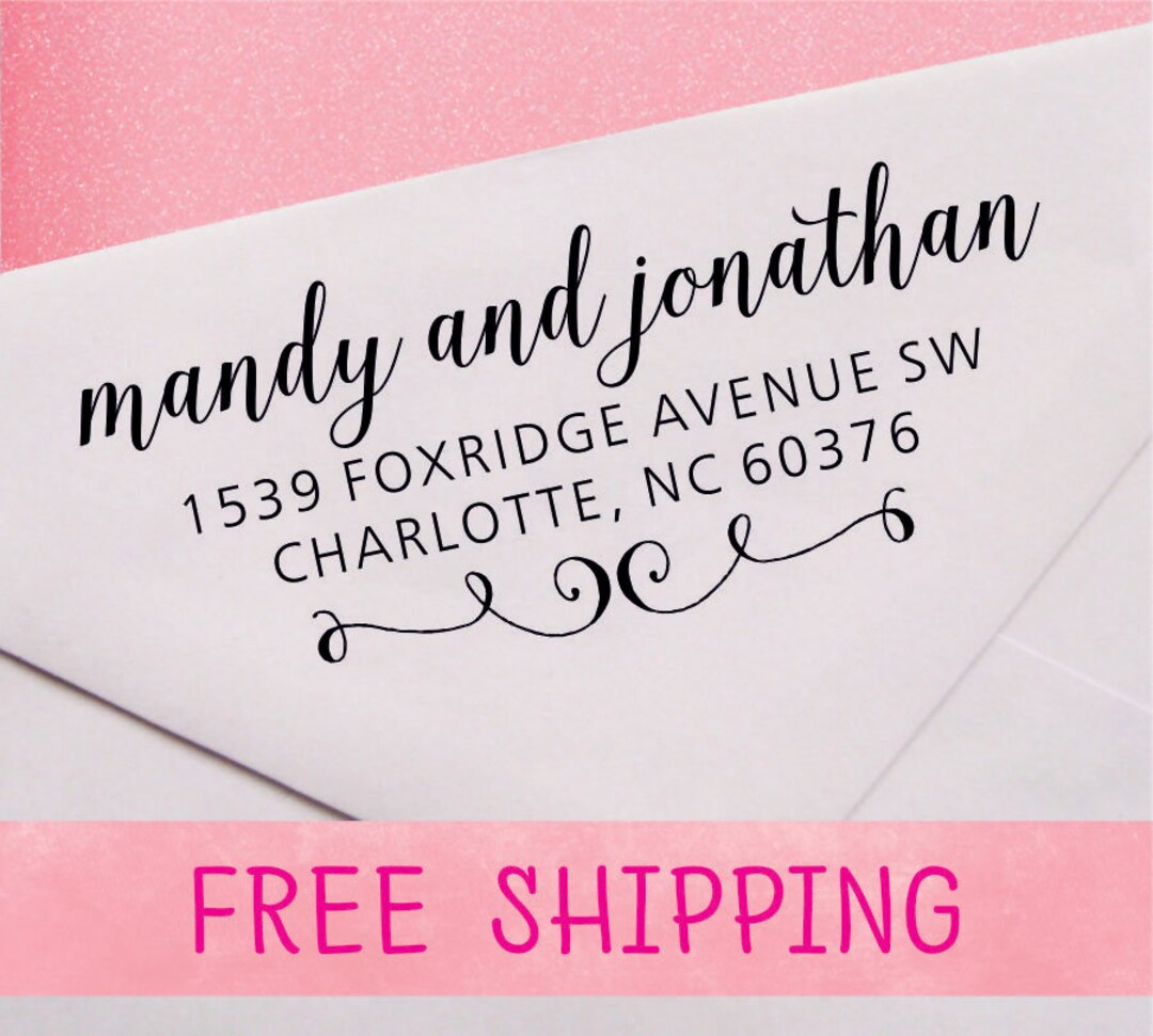 Custom Return Address Stamp, Wedding Address Stamp, Self Inking Address ...