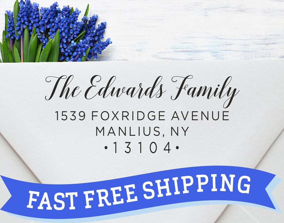 Family Address Stamp, Self Inking Return Address Stamps, Custom Address ...