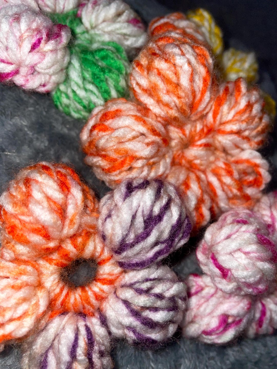 Handmade Crochet Puffed Flowers - Etsy