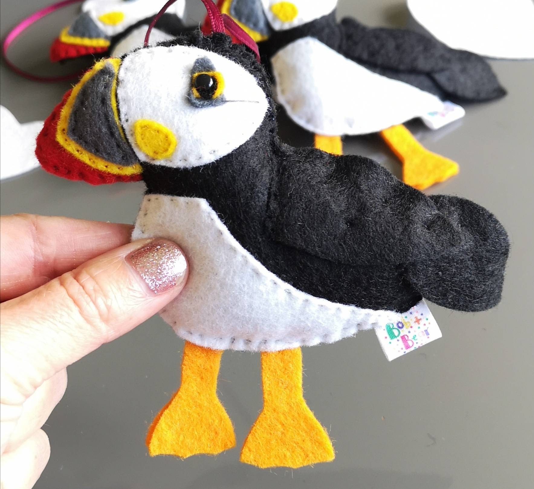 Puffin decoration felt puffin hanging puffin decoration | Etsy