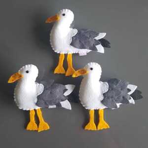 Seagull Decoration, Felt Seagull, Hanging Seagull, Seaside Bird, - Etsy