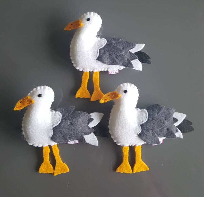 Seagull Decoration, Felt Seagull, Hanging Seagull, Seaside Bird, - Etsy
