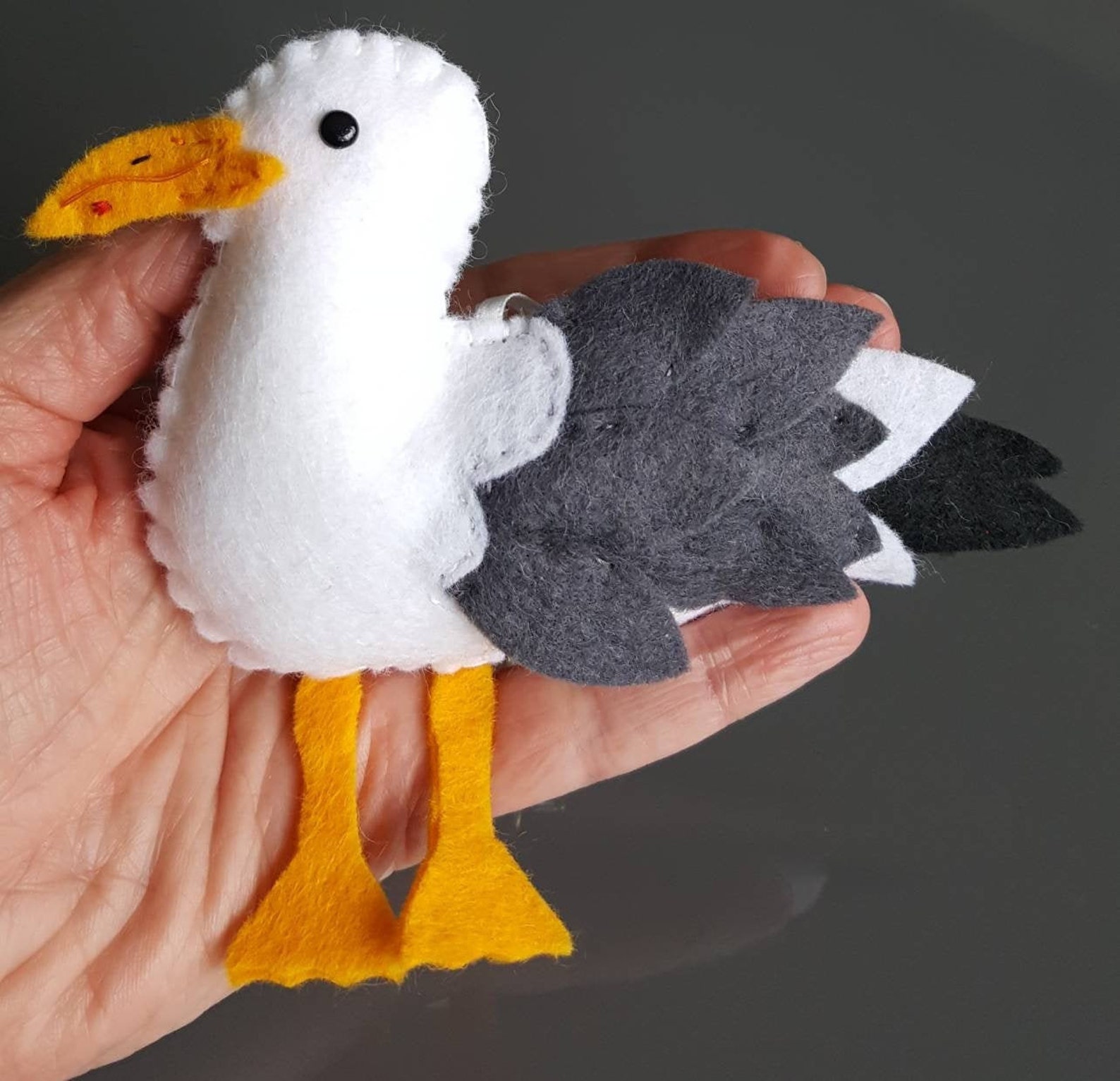 Seagull Decoration, Felt Seagull, Hanging Seagull, Seaside Bird, - Etsy