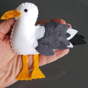 Seagull Decoration, Felt Seagull, Hanging Seagull, Seaside Bird, - Etsy