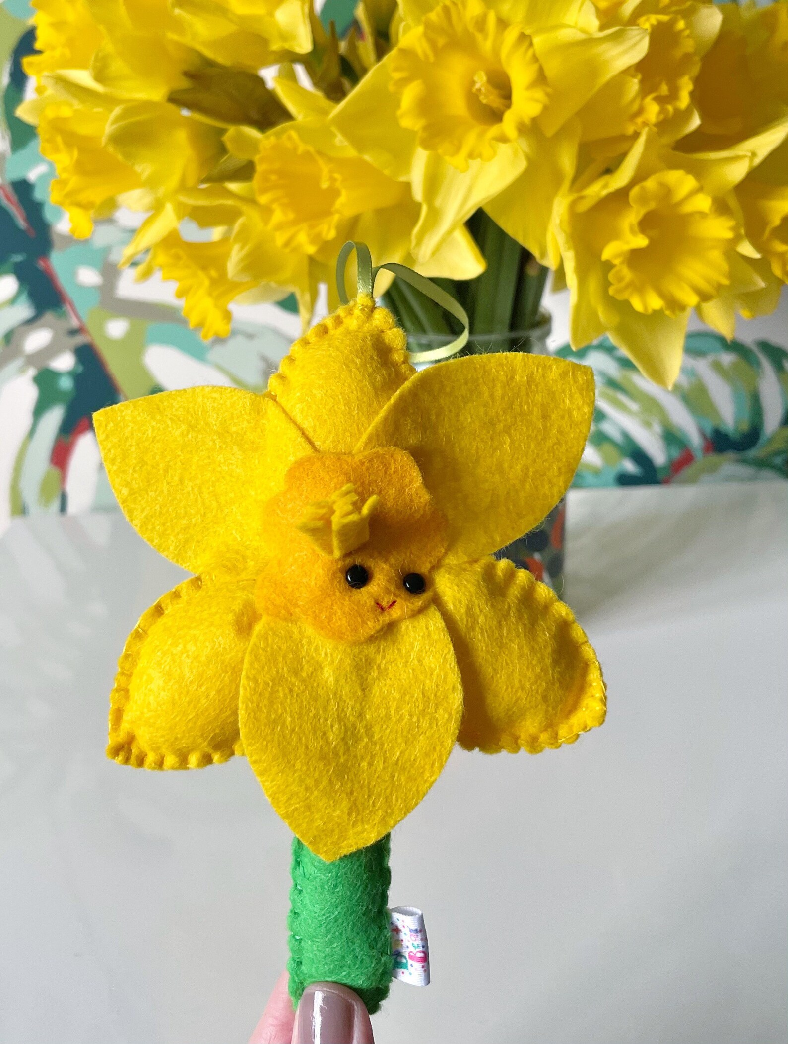 Felt Daffodil Daffodil Decoration Hanging Daffodil Felt - Etsy