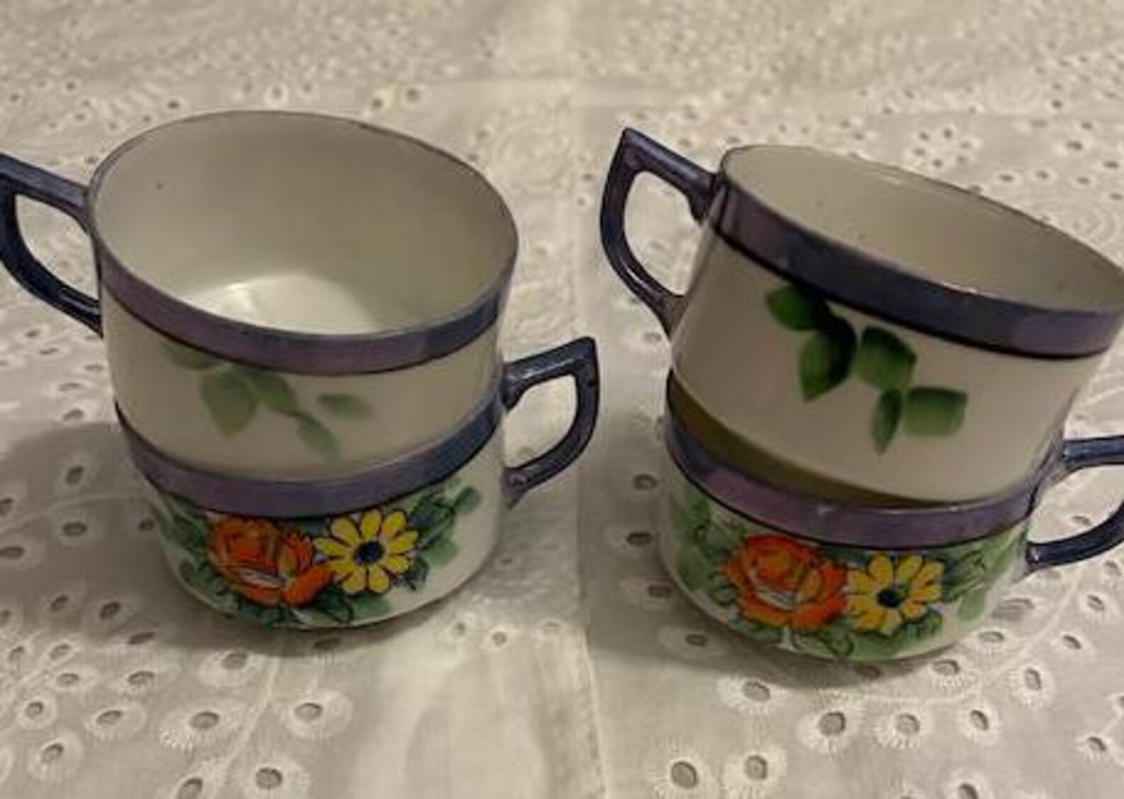 Rare Vintage Find! Tashiro Shoten Porcelain Teacups Set of Four (4 ...