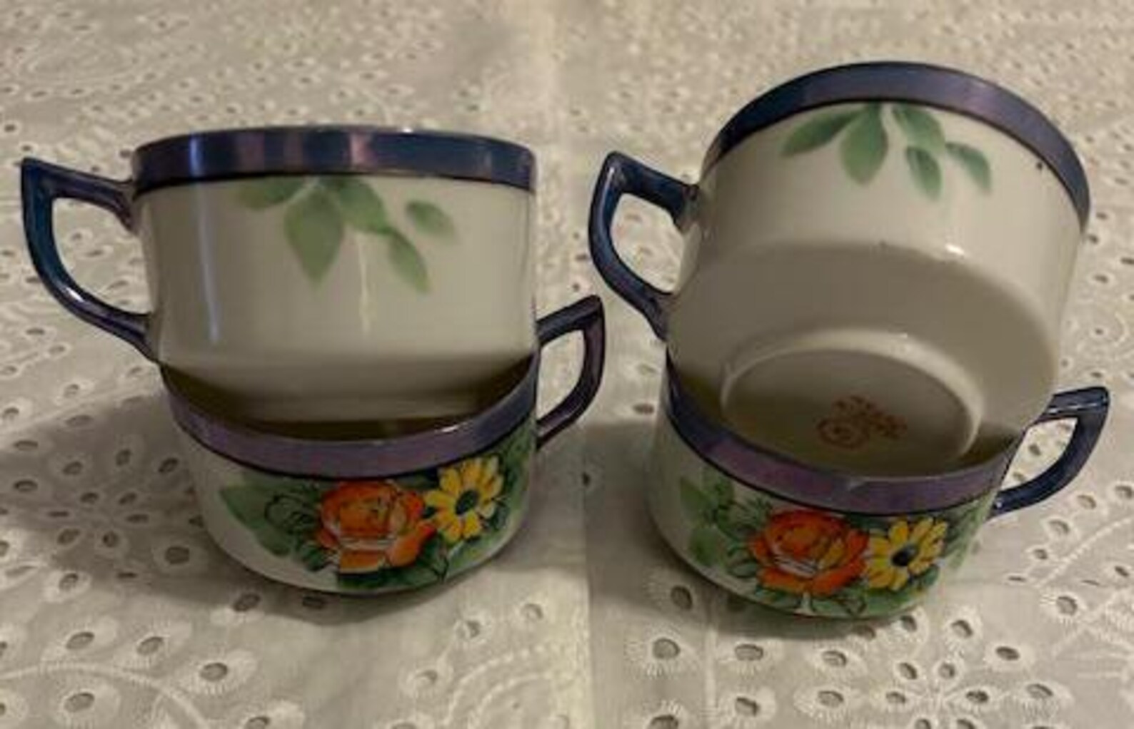 Rare Vintage Find! Tashiro Shoten Porcelain Teacups Set of Four (4 ...
