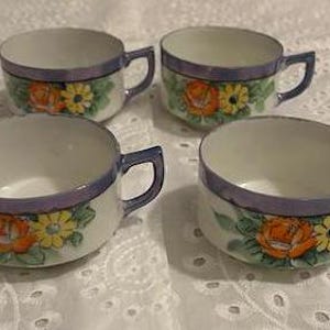 Rare Vintage Find! Tashiro Shoten Porcelain Teacups Set of Four (4 ...