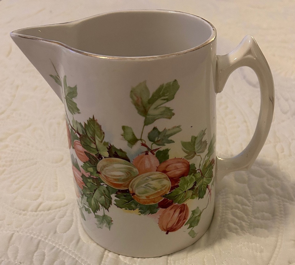 Vintage Semi-vitreous Edwin M. Knowles China Co. Tea Pot - Chinese Lantern Fruit Tree Great ...