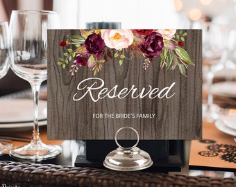 Rustic reserved sign | Etsy