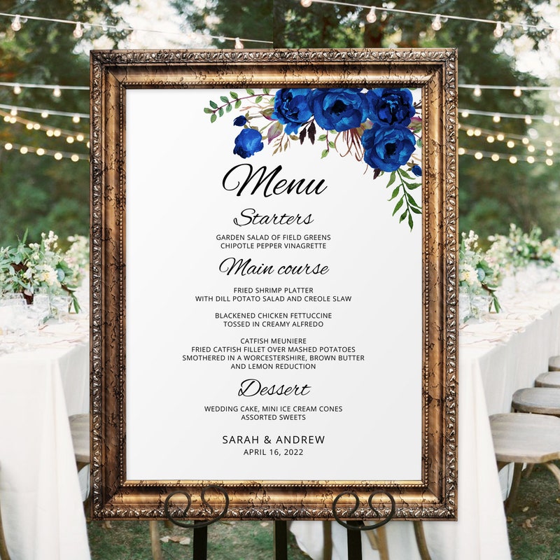 Wedding Menu Signs - Etsy