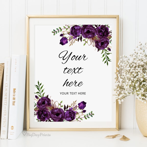 Purple Wedding Sign - Etsy