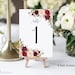Royal Blue Wedding Table Numbers, Floral Table Numbers, Printable ...