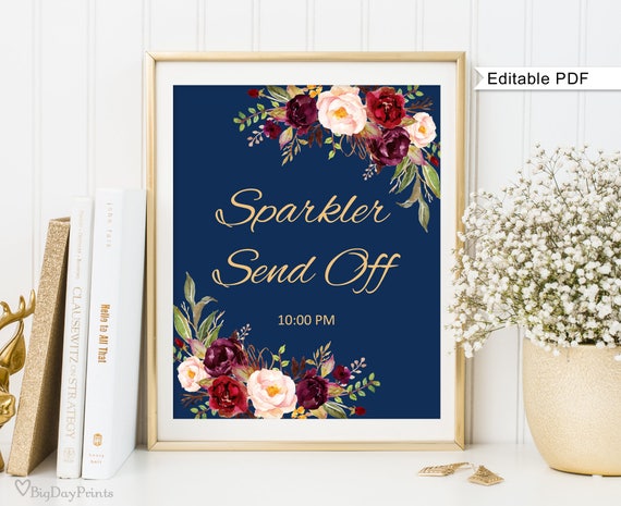 Sparkler Send Off Sign Sparkler Send Off Wedding Sign | Etsy