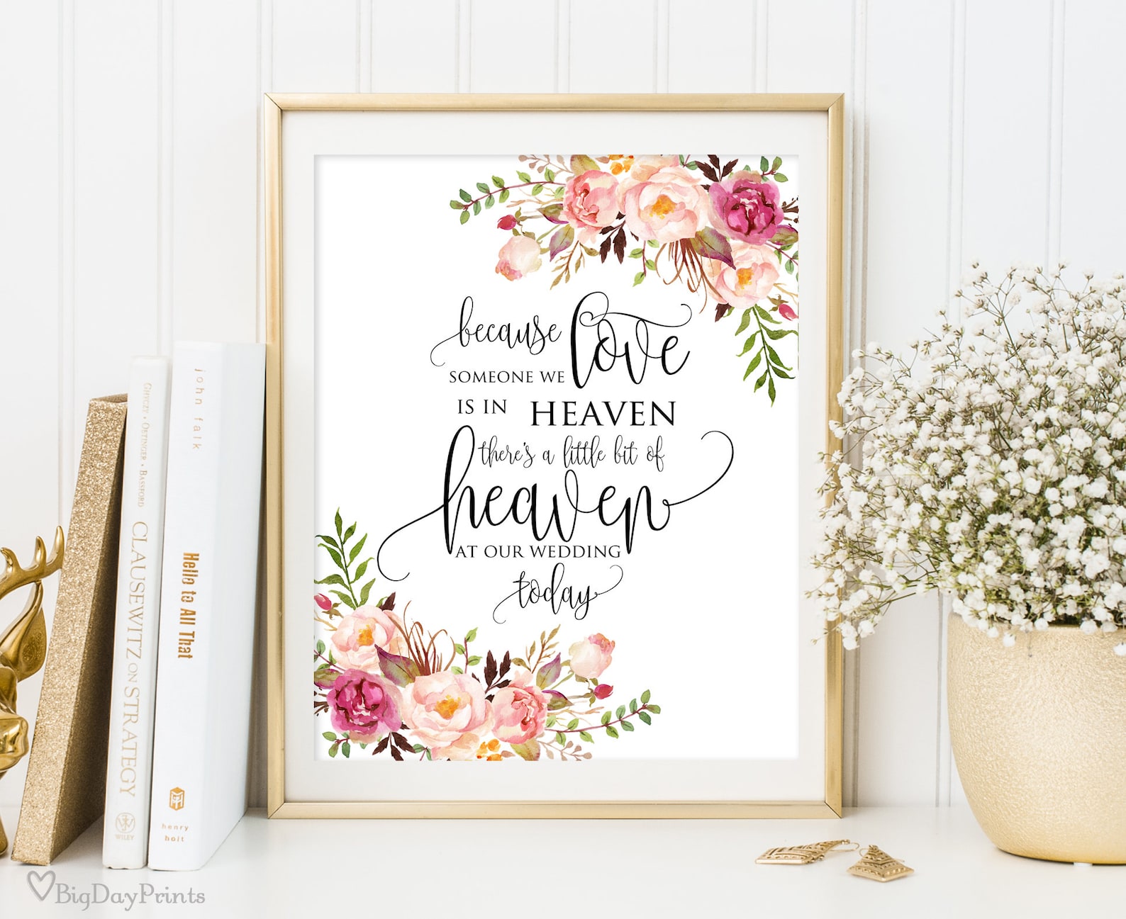Wedding Memorial Sign Heaven Wedding Sign Memorial Table - Etsy