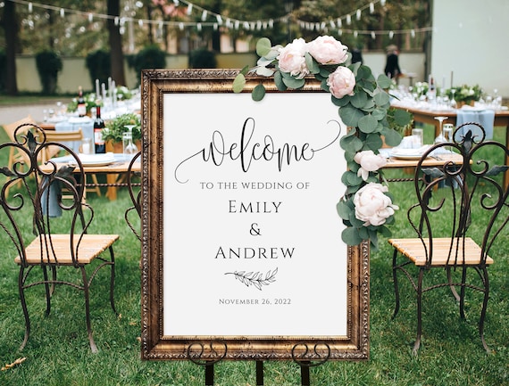 Welcome Wedding Sign Wedding Poster Welcome To Our Wedding | Etsy