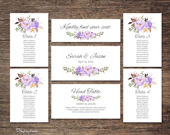 Vintage Royal Wedding Seating Chart Fairytale Eggplant - Etsy