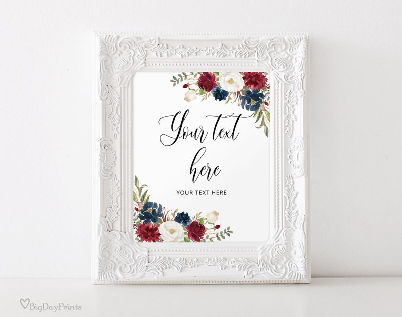 Editable Wedding Sign Your Text Here Sign Custom Wedding - Etsy