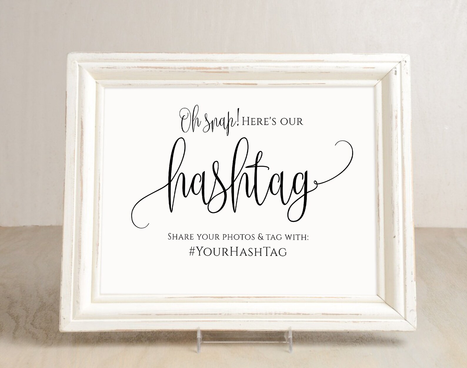 Hashtag Wedding Sign Modern Wedding Hashtag Sign Your | Etsy