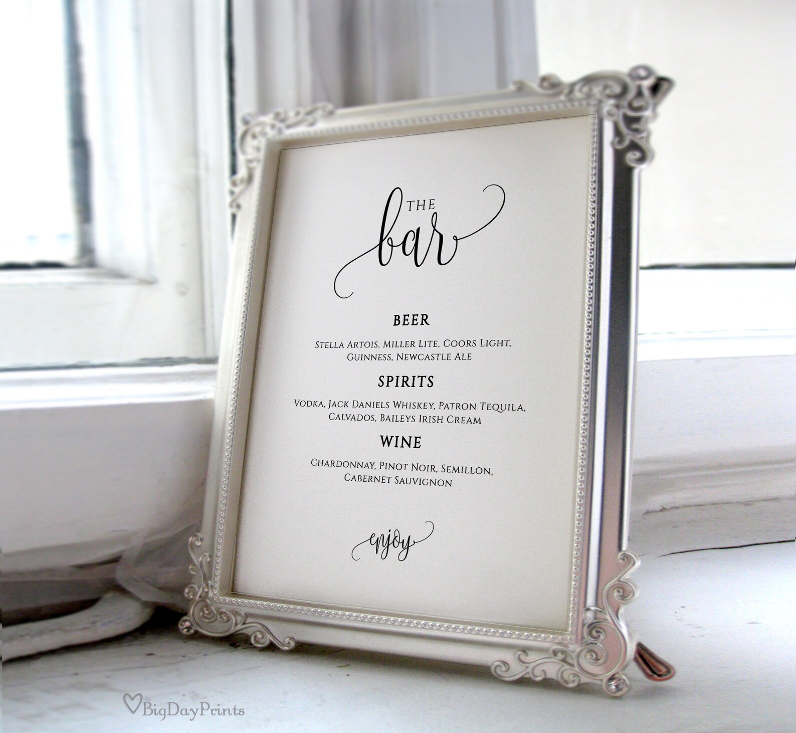 The Bar Menu Sign Bar Menu Sign Bar Sign Drink Menu - Etsy