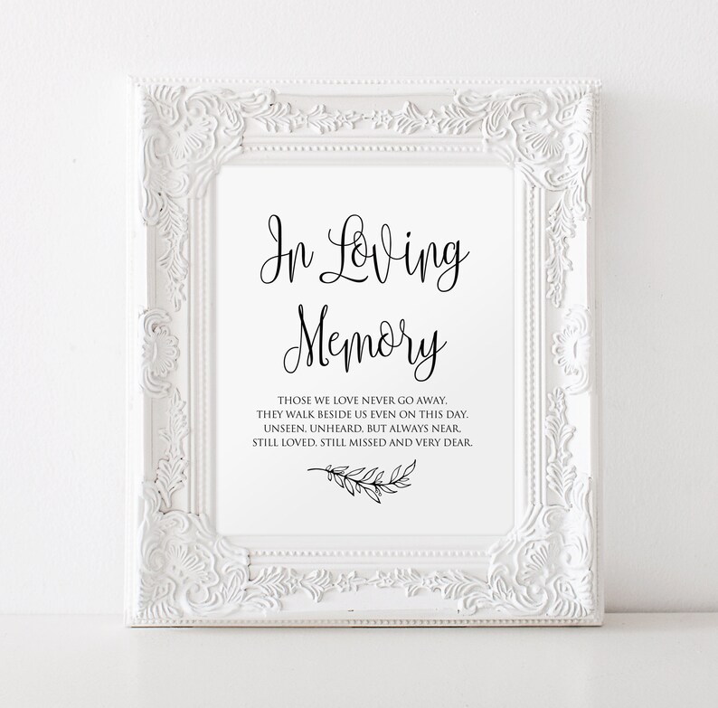 In Loving Memory Sign Memorial Table Sign Those We Love - Etsy
