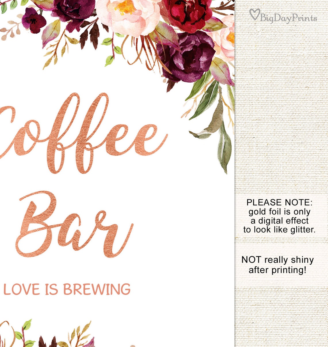 Wedding Coffee Bar Sign Coffee Sign Favors Sign Coffee - Etsy
