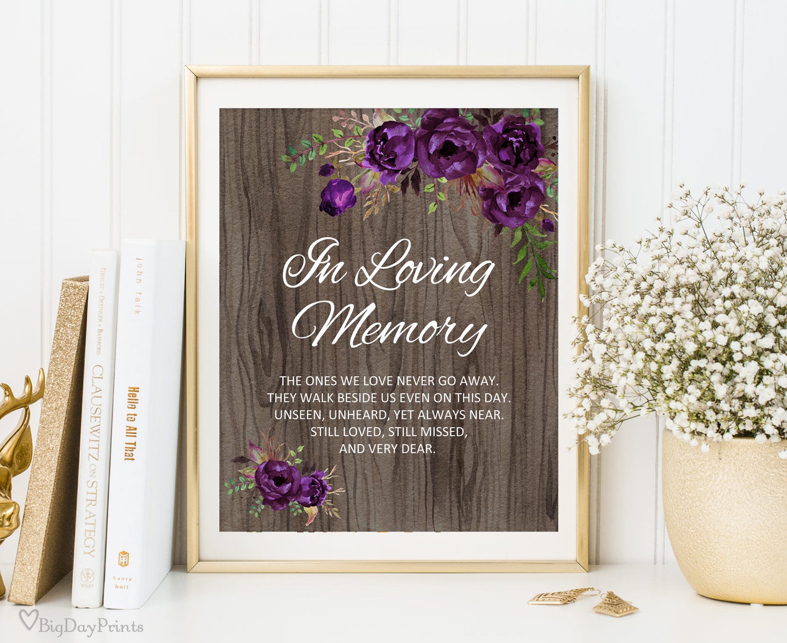 In Loving Memory Sign Memorial Table Sign Rustic Wedding - Etsy