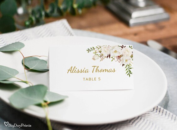 Place Card Template Printable Place Card Seating Cards | Etsy