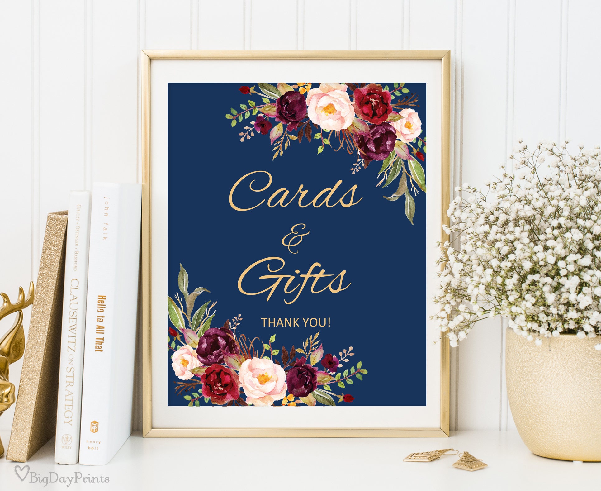 Cards and Gifts Sign Gift Table Sign Printable Wedding Sign | Etsy
