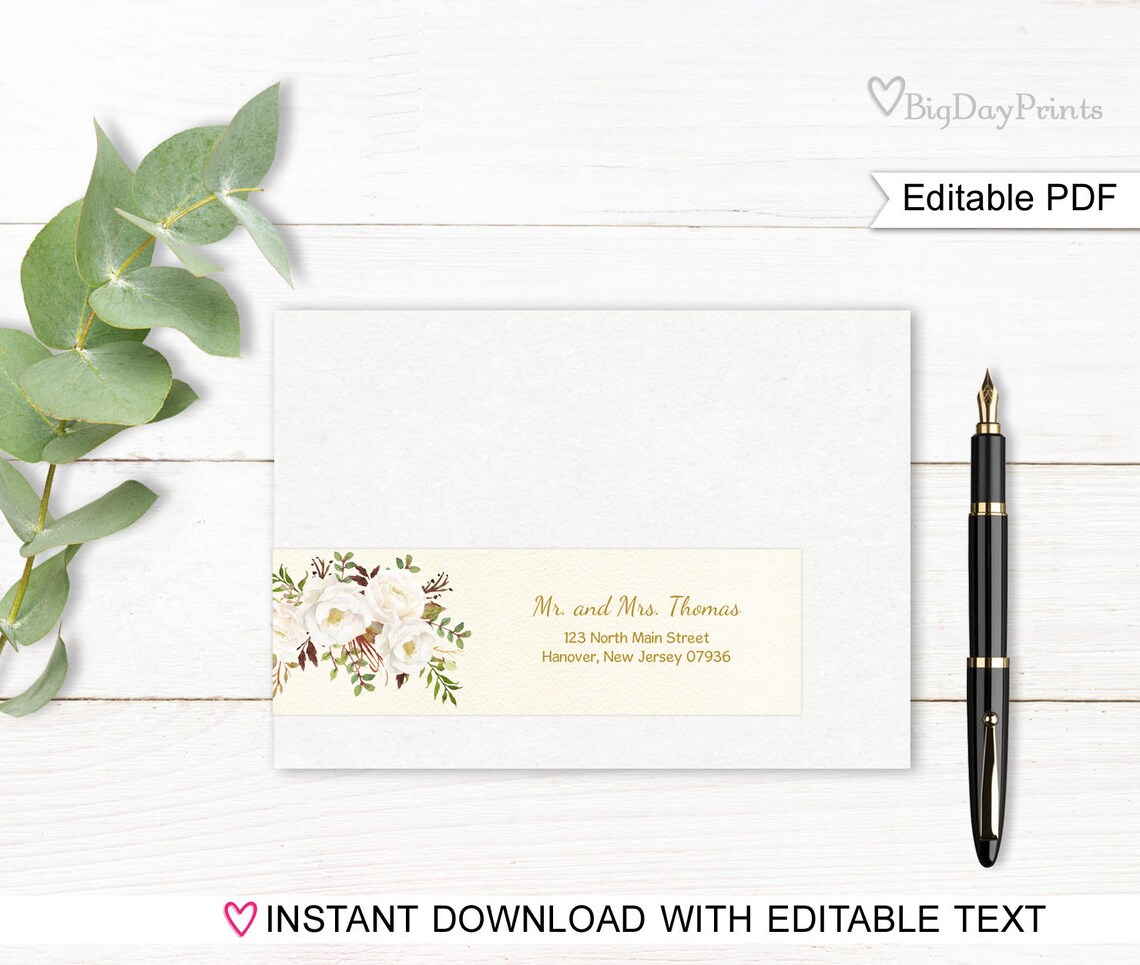 Wrap Around Address Labels Address Labels Template Printable - Etsy