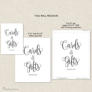 Cards and Gifts Sign, Gift Table Sign, Cards and Gifts Printable, Gift ...