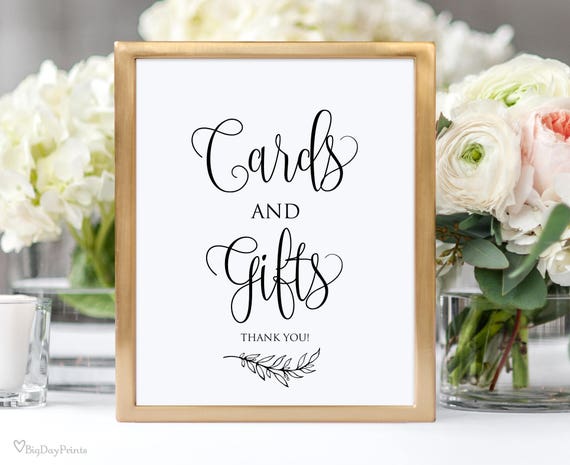 Cards and Gifts Sign Gift Table Sign Cards and Gifts | Etsy